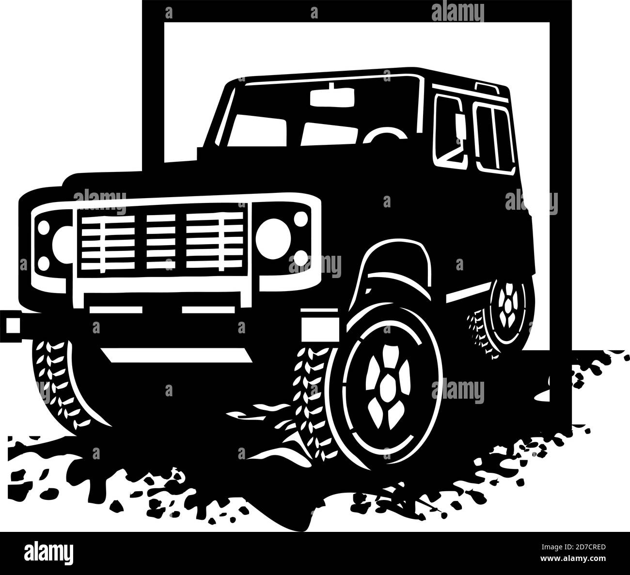 Off Road CAR - Truck 4x4 SUV - Off-road car and elements for tshirt and ...
