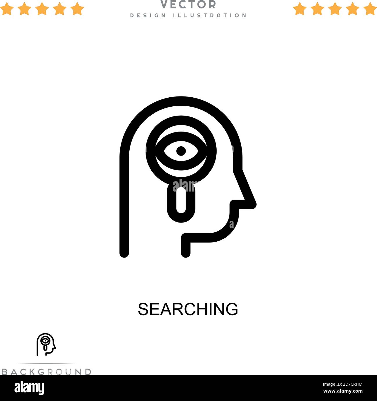 Searching icon. Simple element from digital disruption collection. Line ...