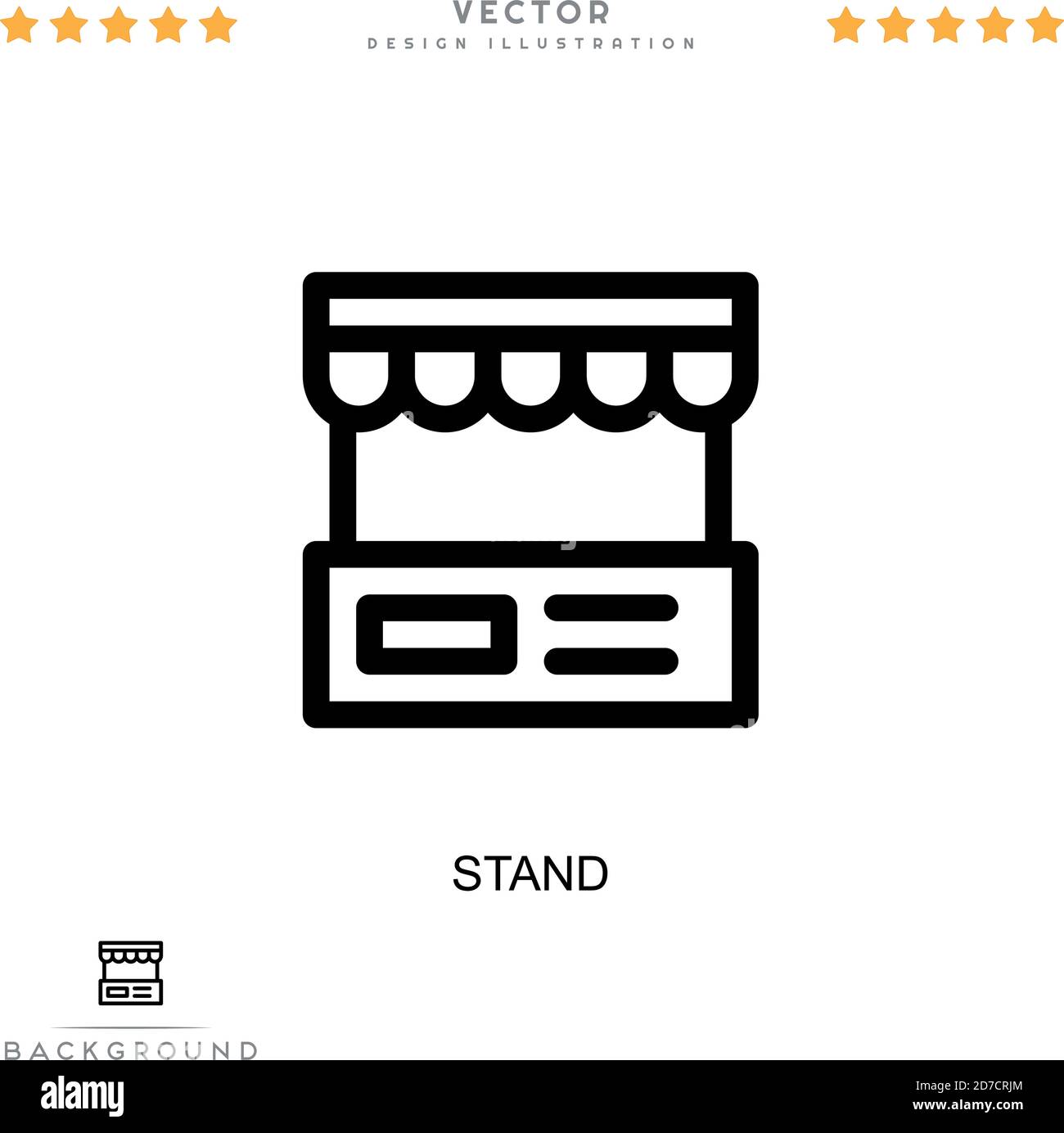 Stand icon. Simple element from digital disruption collection. Line ...