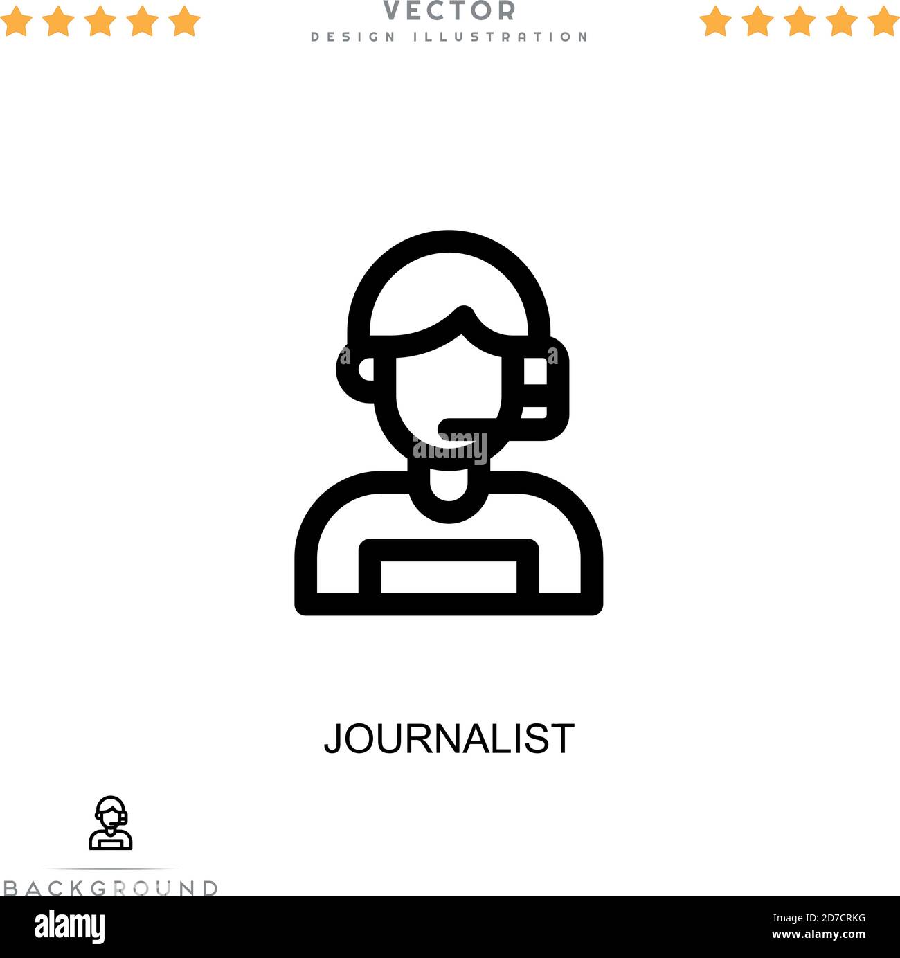 Journalist icon. Simple element from digital disruption collection ...