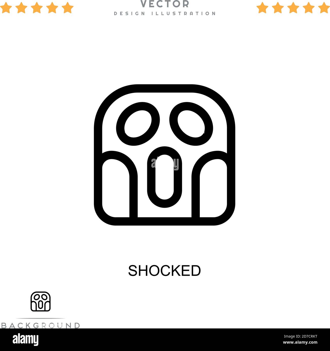 Shocked icon. Simple element from digital disruption collection. Line ...