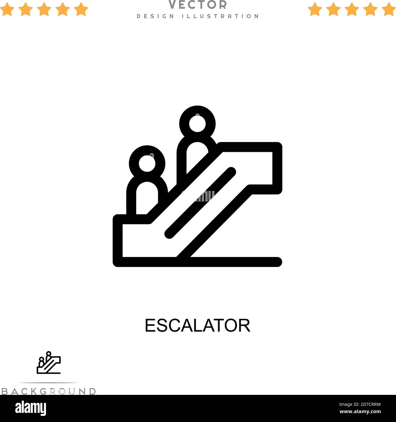 Escalator icon. Simple element from digital disruption collection. Line ...