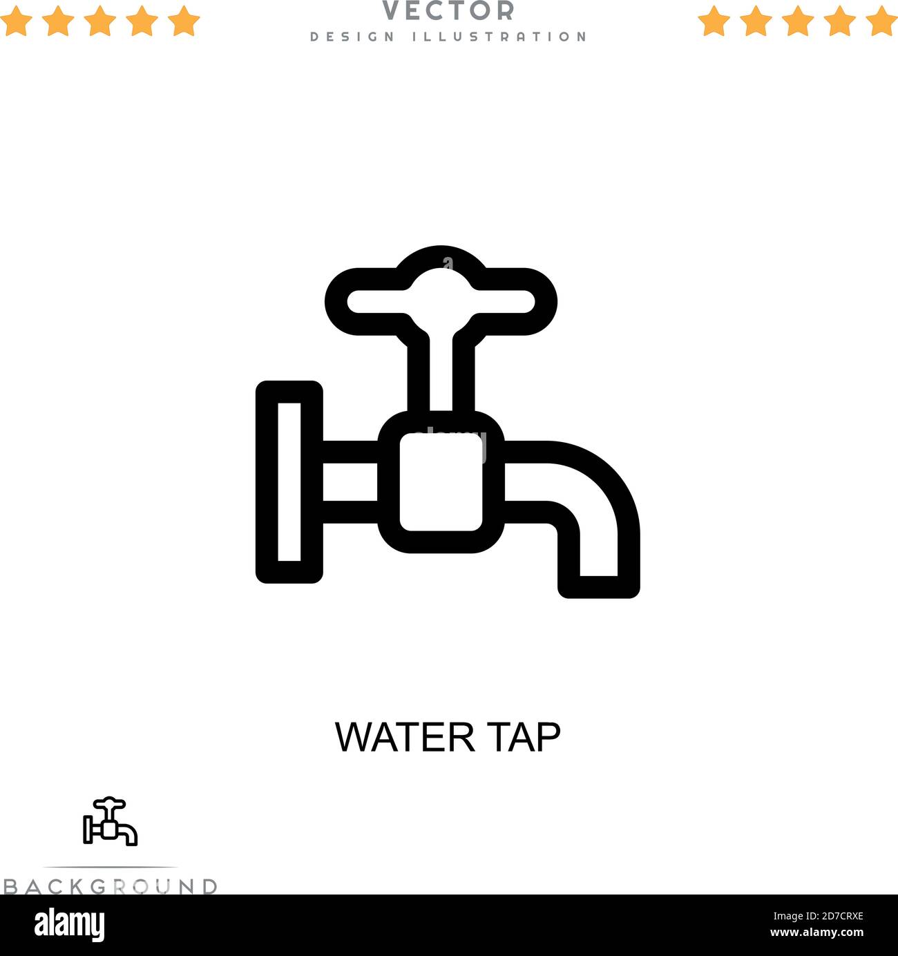 Water tap icon. Simple element from digital disruption collection. Line ...