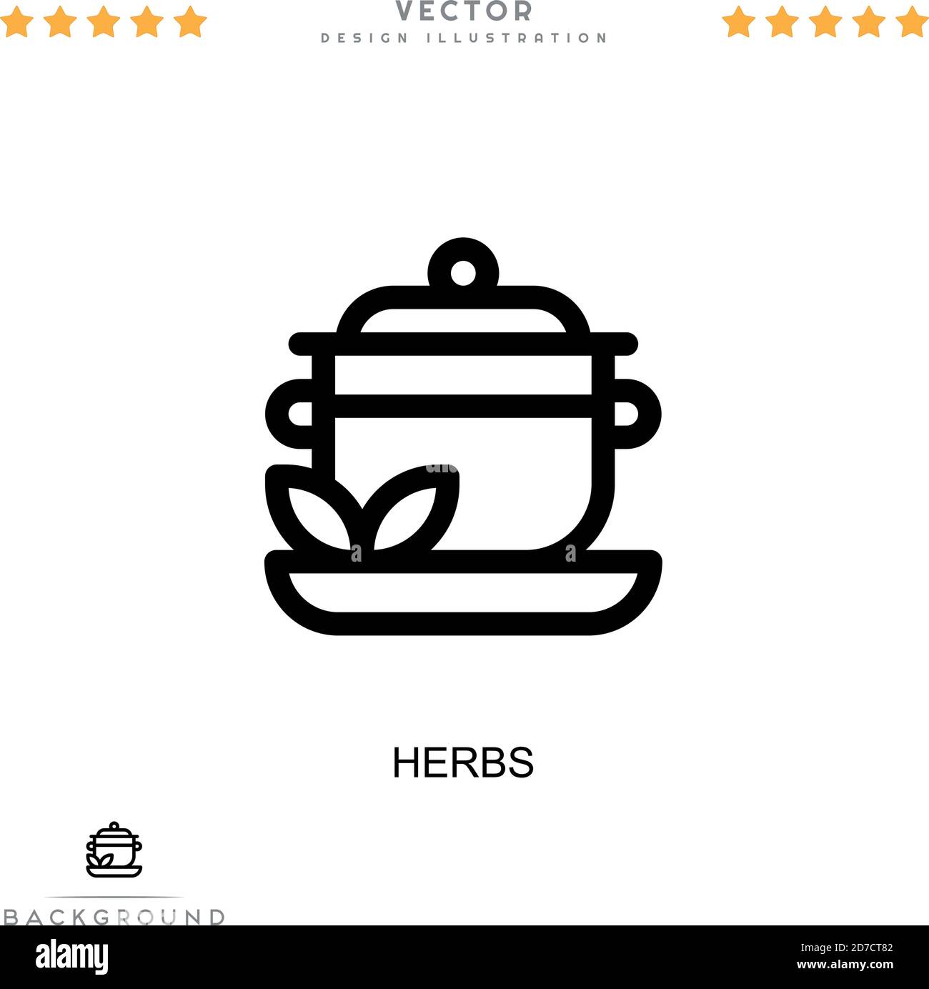 Herbs icon. Simple element from digital disruption collection. Line ...