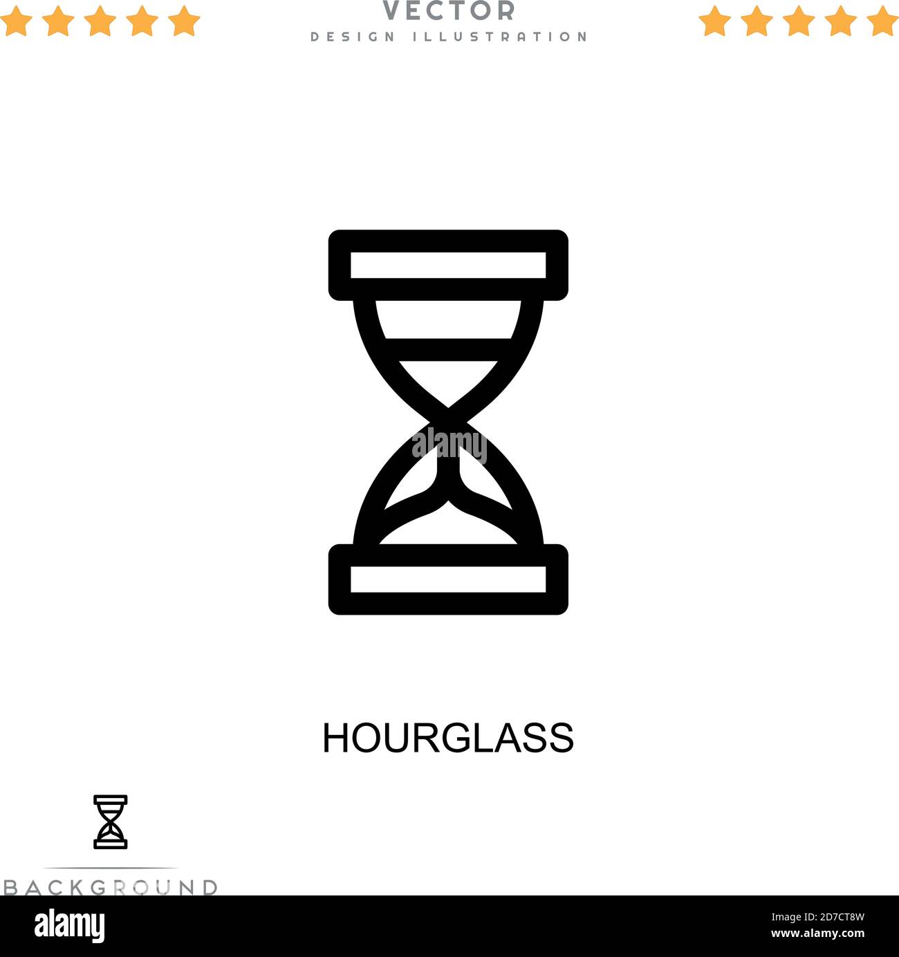 Hourglass icon. Simple element from digital disruption collection. Line ...