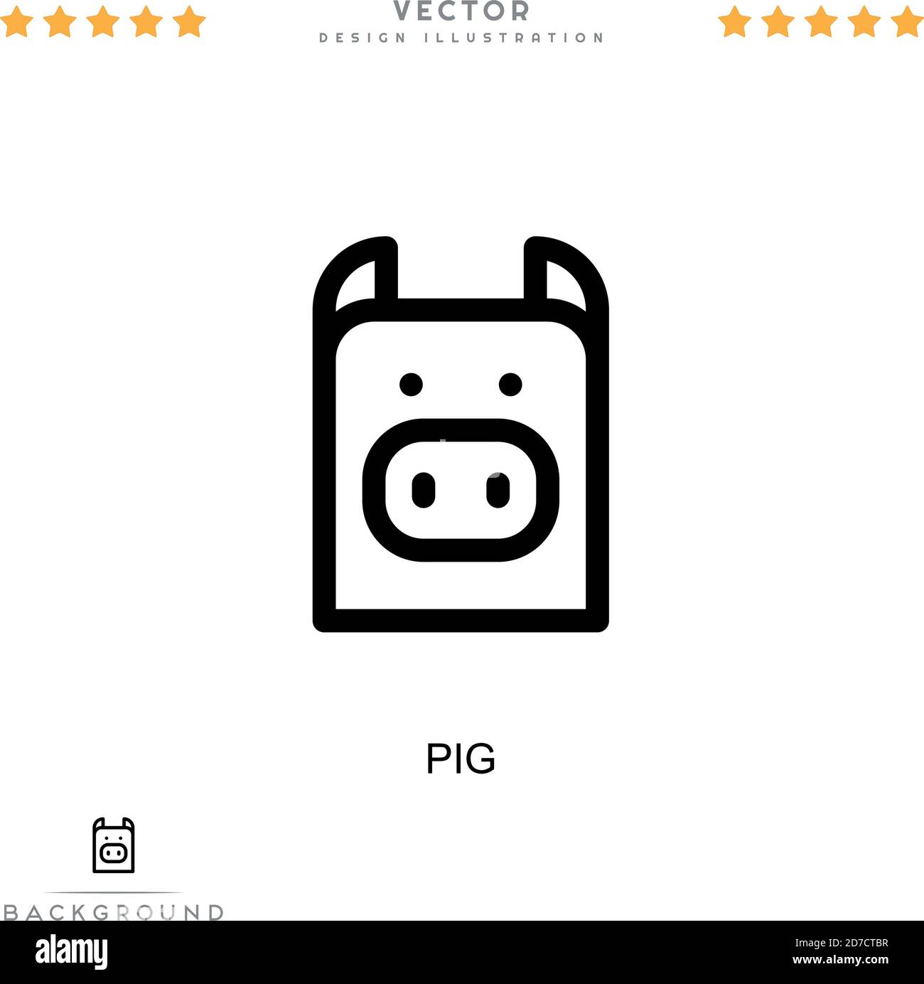 Pig icon. Simple element from digital disruption collection. Line Pig ...