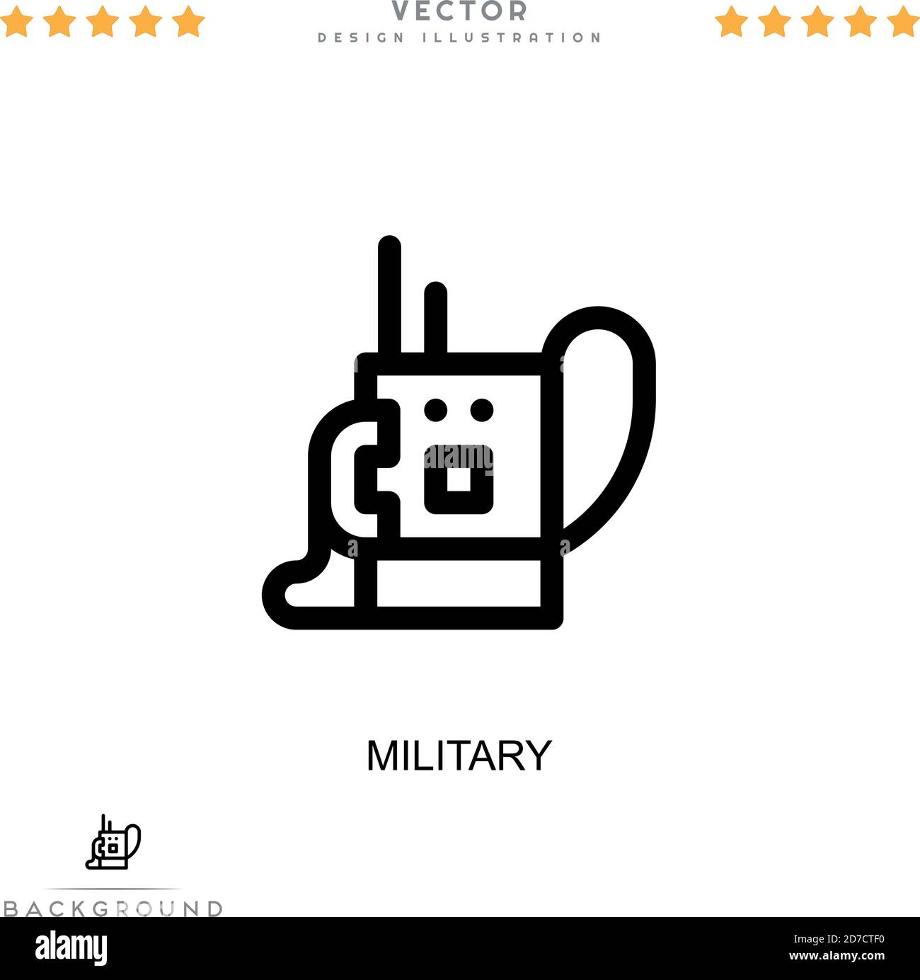 Military icon. Simple element from digital disruption collection. Line ...
