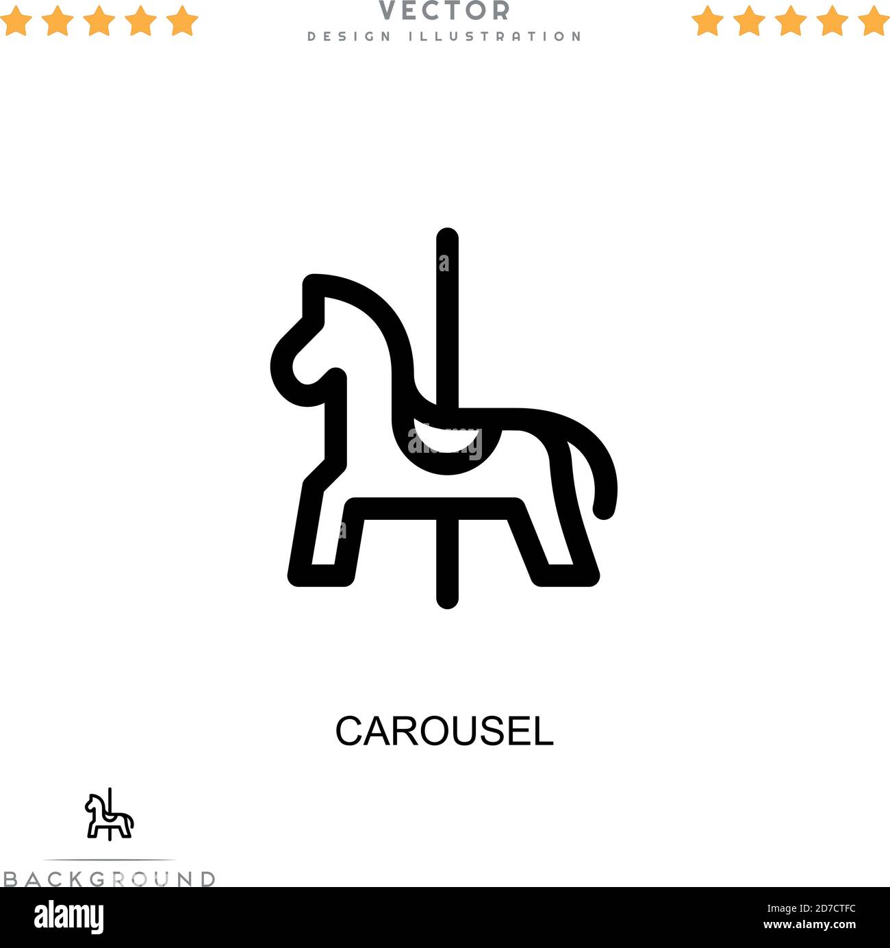 Carousel icon. Simple element from digital disruption collection. Line ...