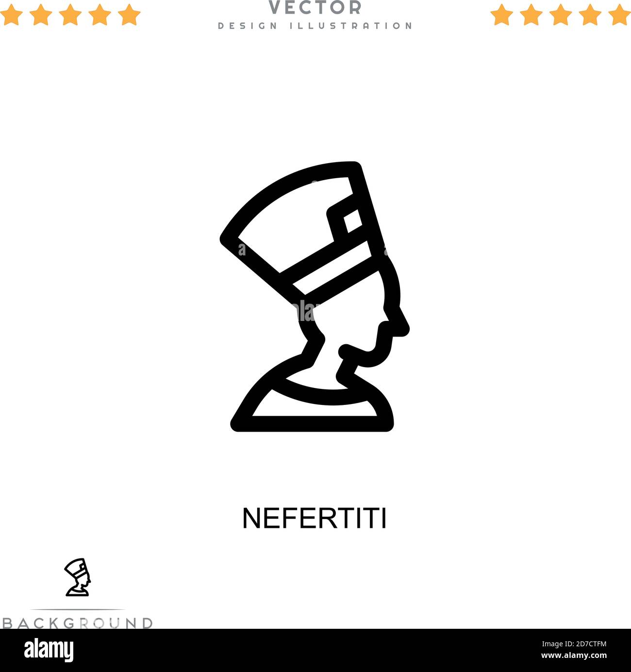 Nefertiti icon. Simple element from digital disruption collection. Line ...