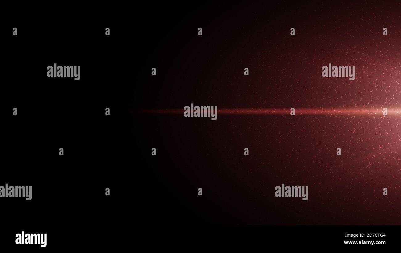White particles illuminated by red light from side, lens flare Stock ...