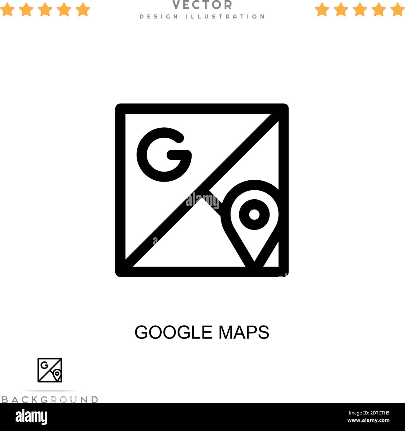 Google maps icon. Simple element from digital disruption collection ...