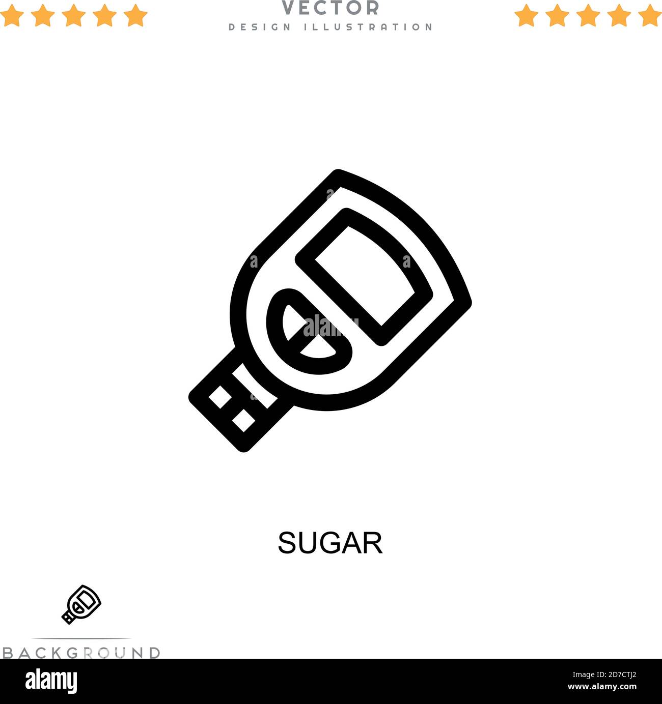 Sugar icon. Simple element from digital disruption collection. Line ...