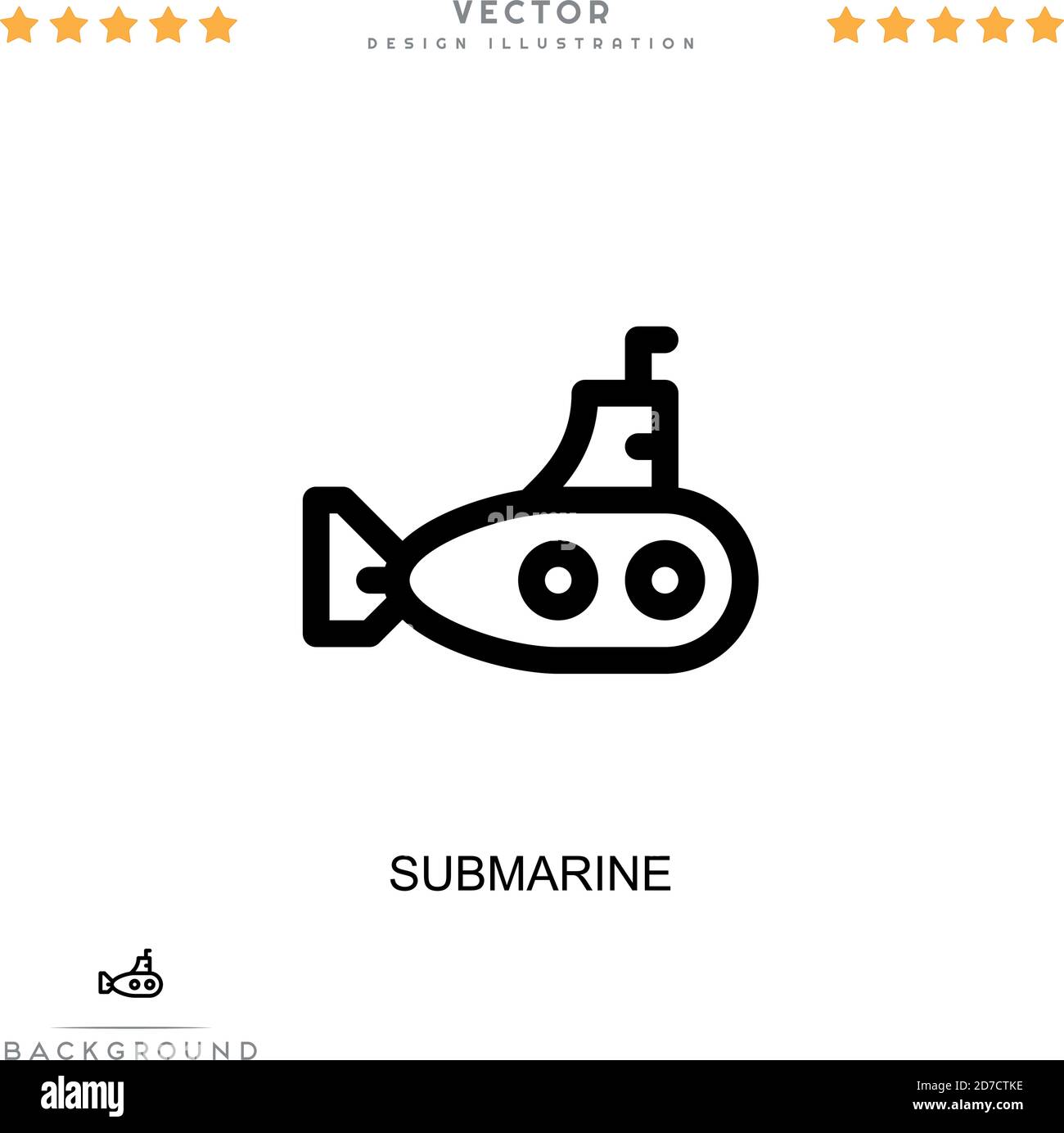 Submarine icon. Simple element from digital disruption collection. Line ...