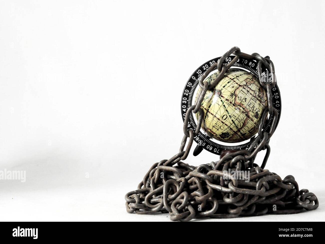 Chained world globe hi-res stock photography and images - Alamy