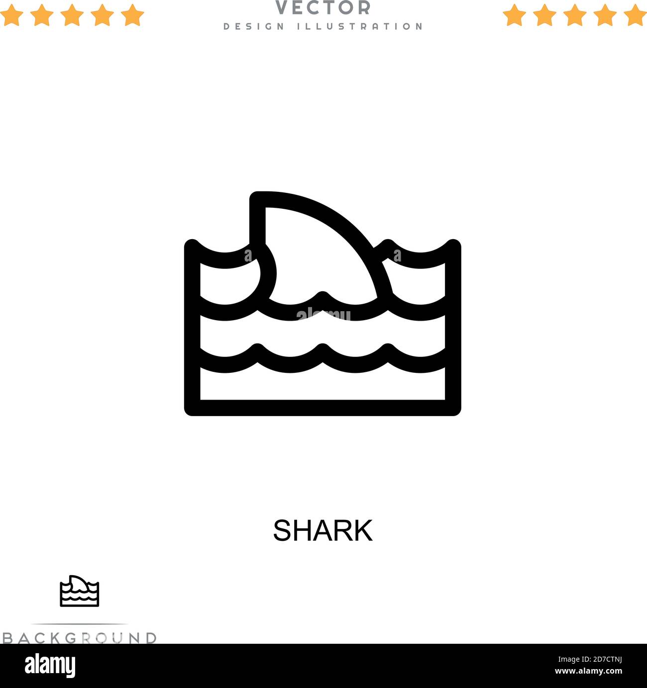 Shark icon. Simple element from digital disruption collection. Line ...