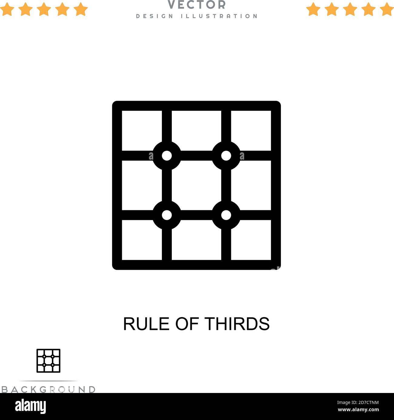 Rule of thirds icon. Simple element from digital disruption collection ...