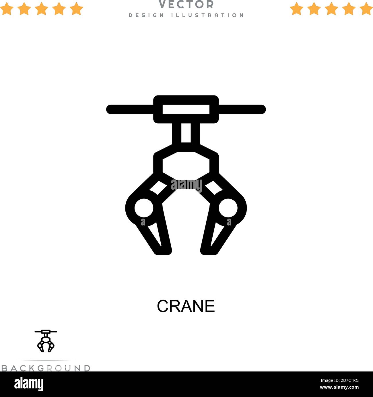 Crane icon. Simple element from digital disruption collection. Line ...