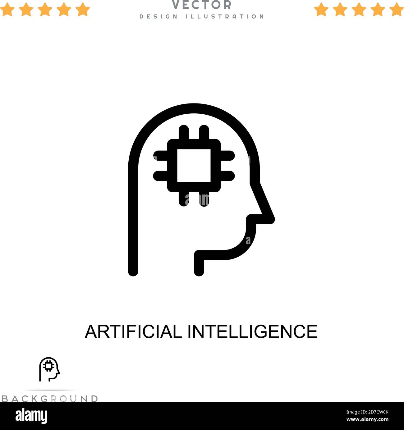 Artificial intelligence icon. Simple element from digital disruption ...