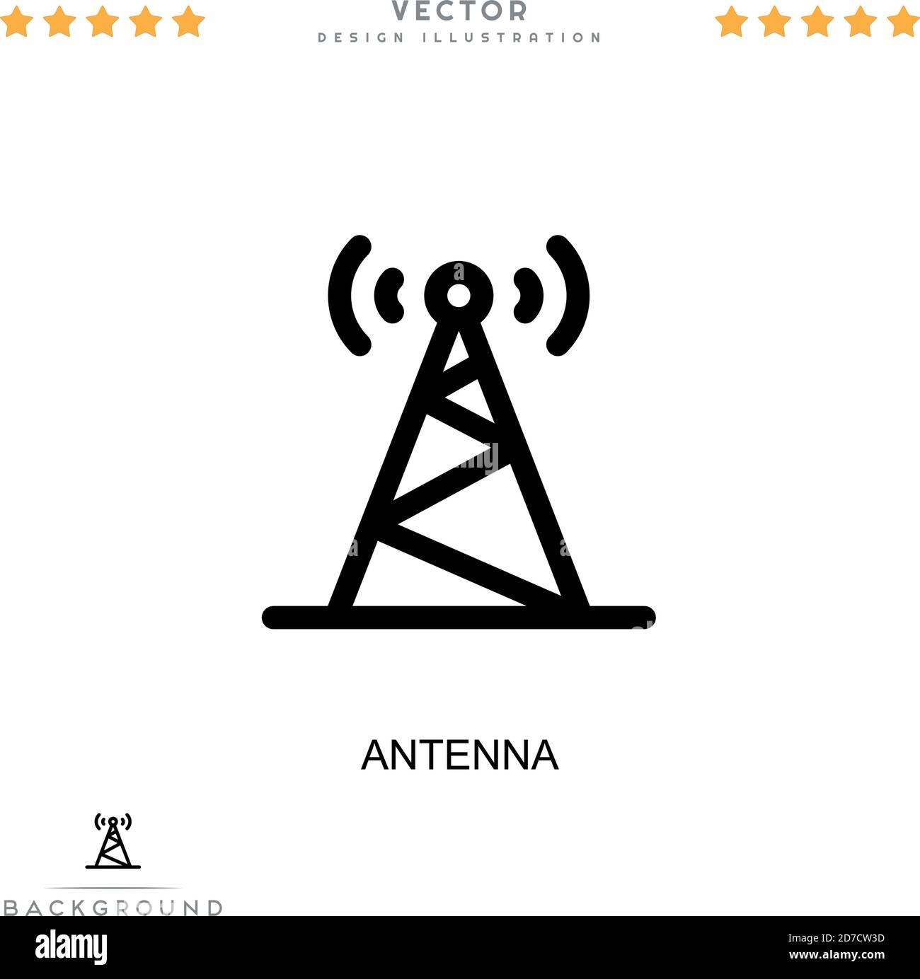 Antenna icon. Simple element from digital disruption collection. Line ...
