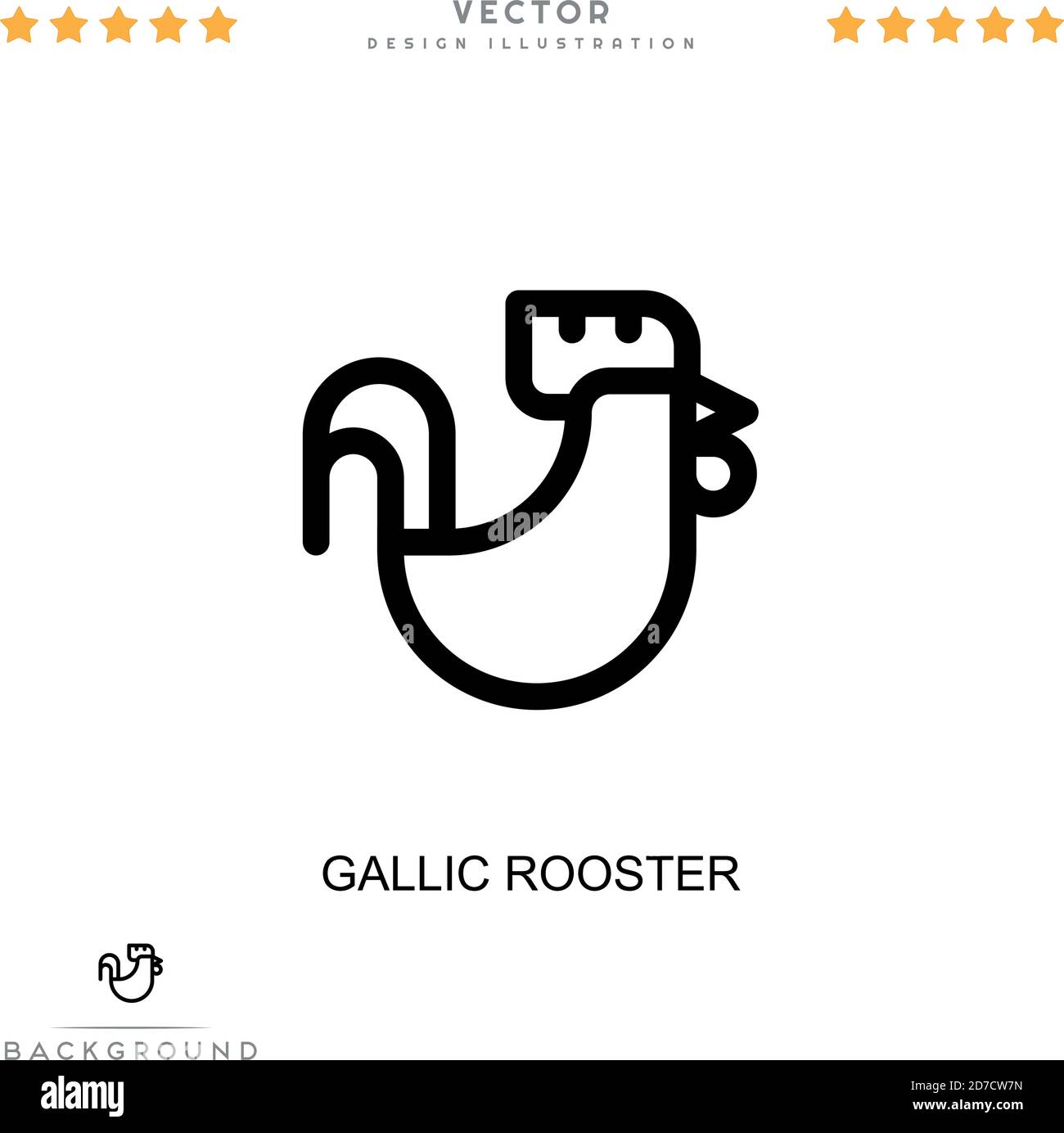 Gallic rooster icon. Simple element from digital disruption collection ...
