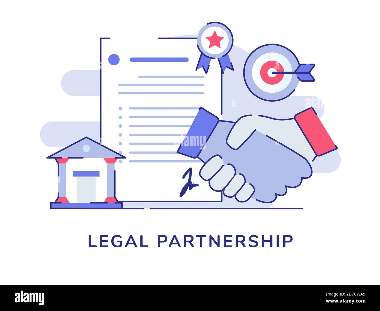 Legal partnership concept handshake letter agreement court accuracy ...