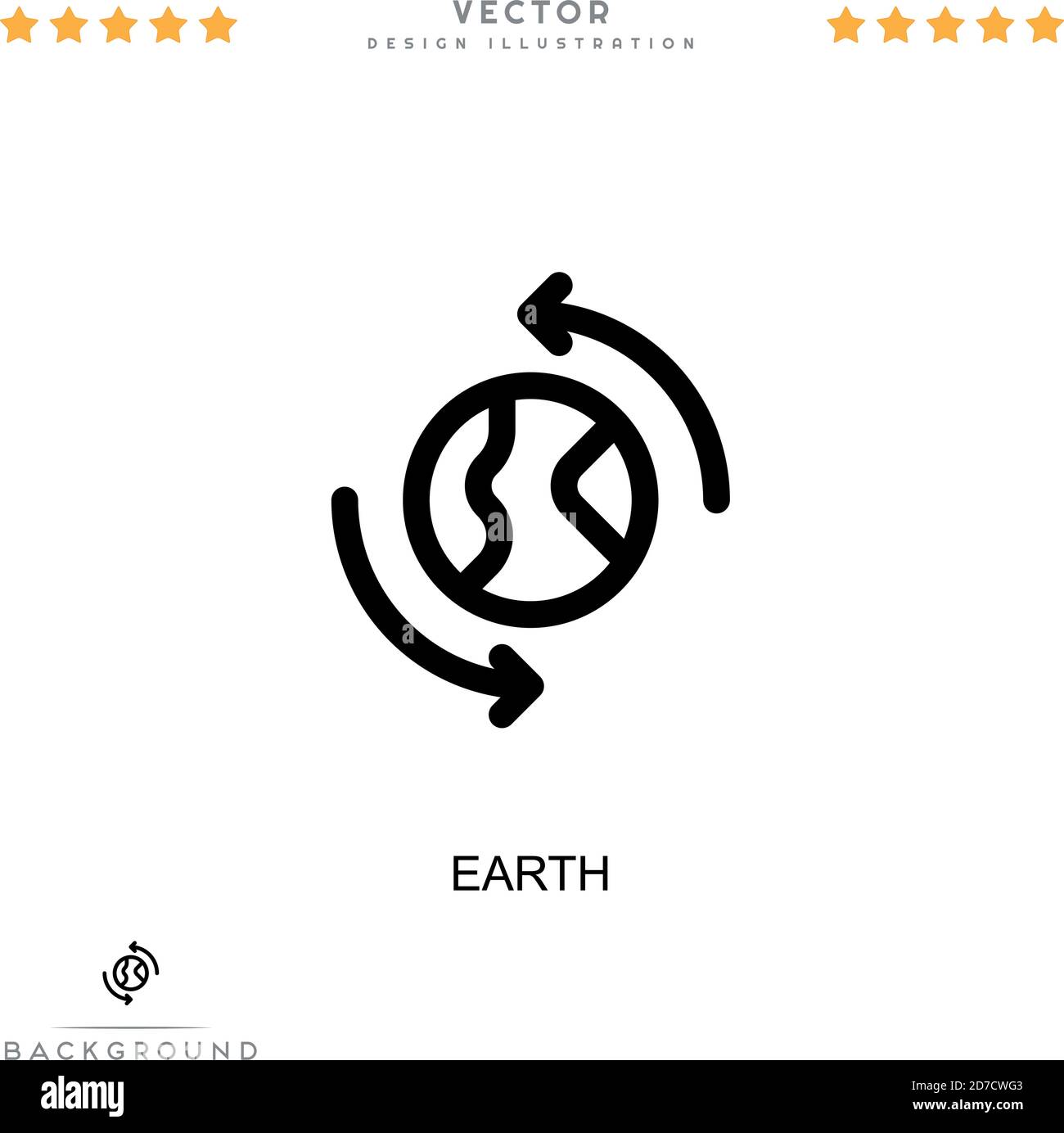 Earth icon. Simple element from digital disruption collection. Line ...