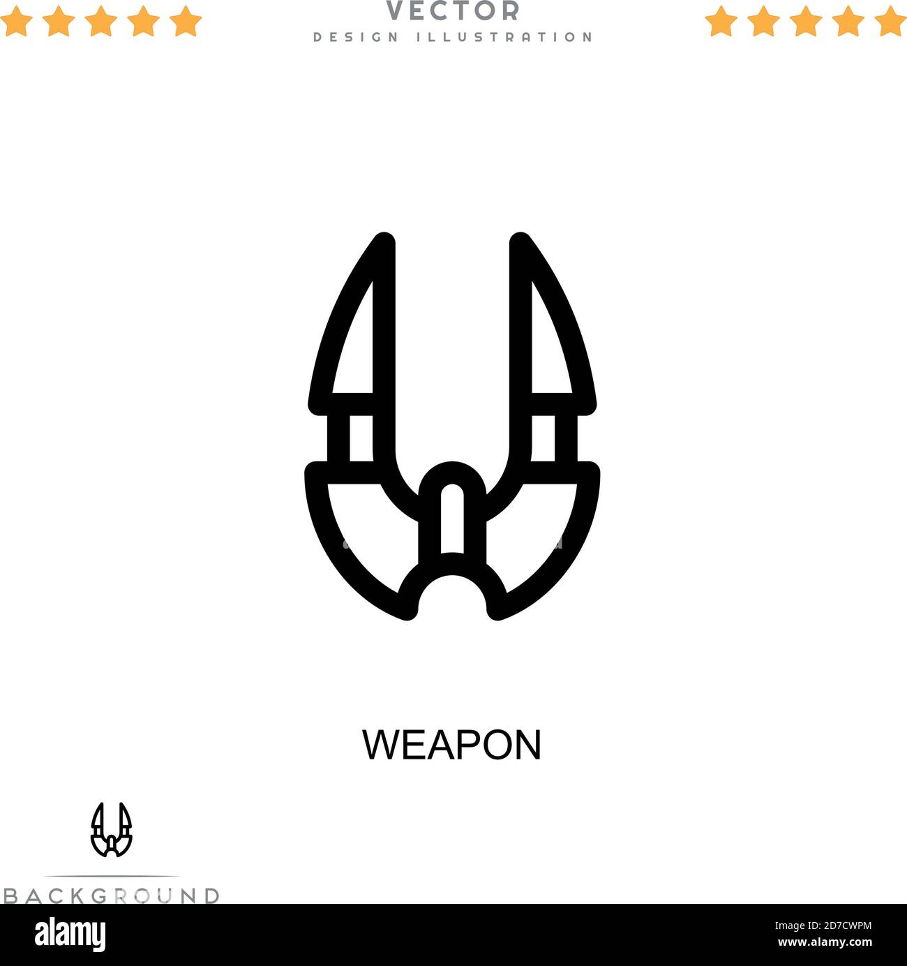 Weapon icon. Simple element from digital disruption collection. Line ...