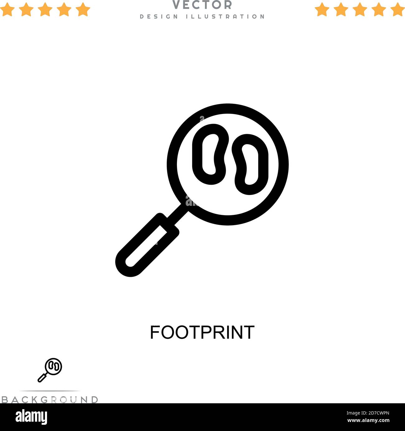 Footprint icon. Simple element from digital disruption collection. Line ...