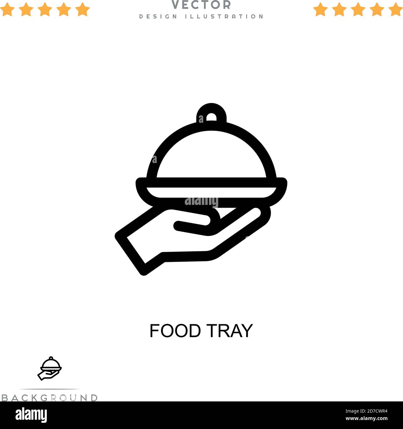 Food tray icon. Simple element from digital disruption collection. Line ...