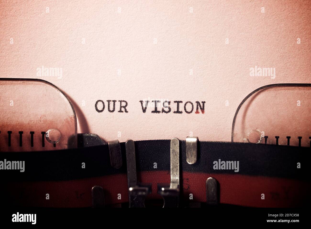 Our vision phrase written with a typewriter Stock Photo - Alamy