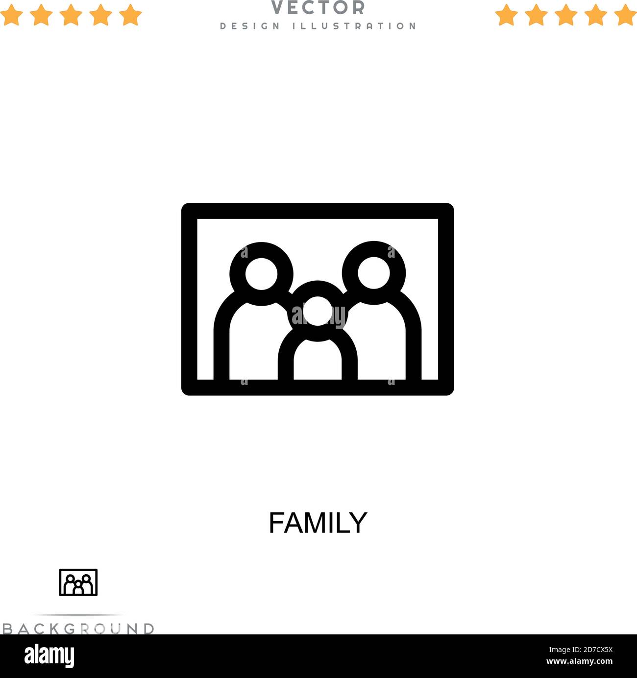 Family icon. Simple element from digital disruption collection. Line ...
