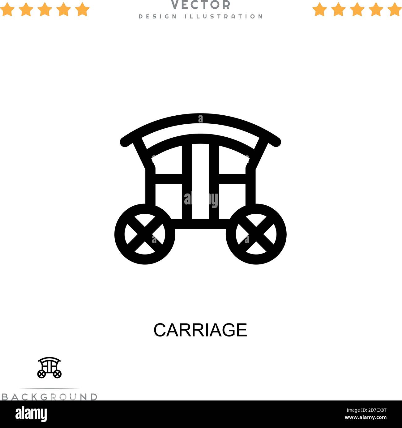 Carriage icon. Simple element from digital disruption collection. Line ...