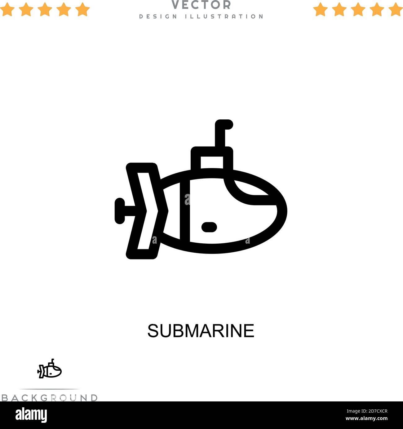 Submarine icon. Simple element from digital disruption collection. Line ...