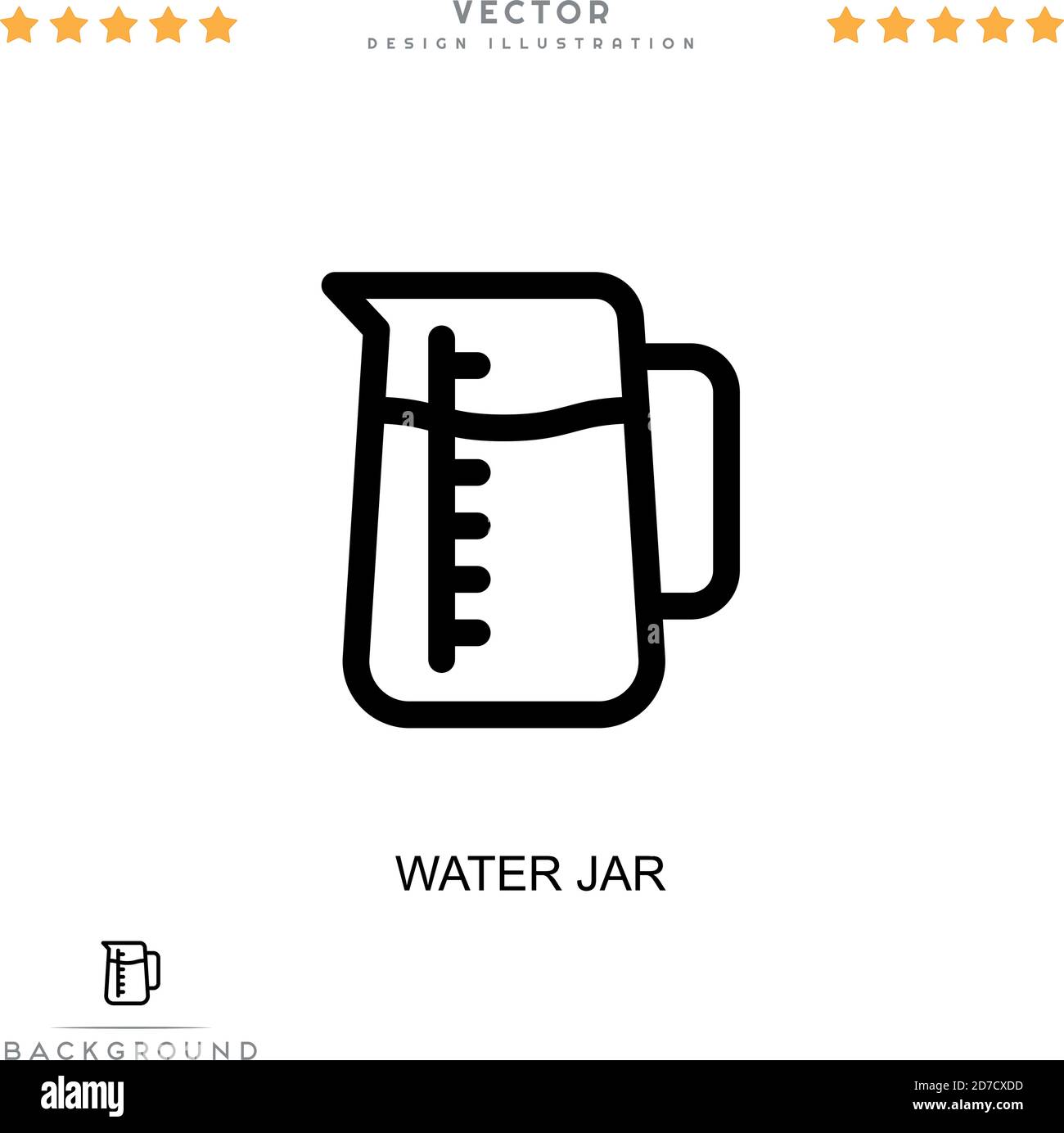 Water jar icon. Simple element from digital disruption collection. Line ...