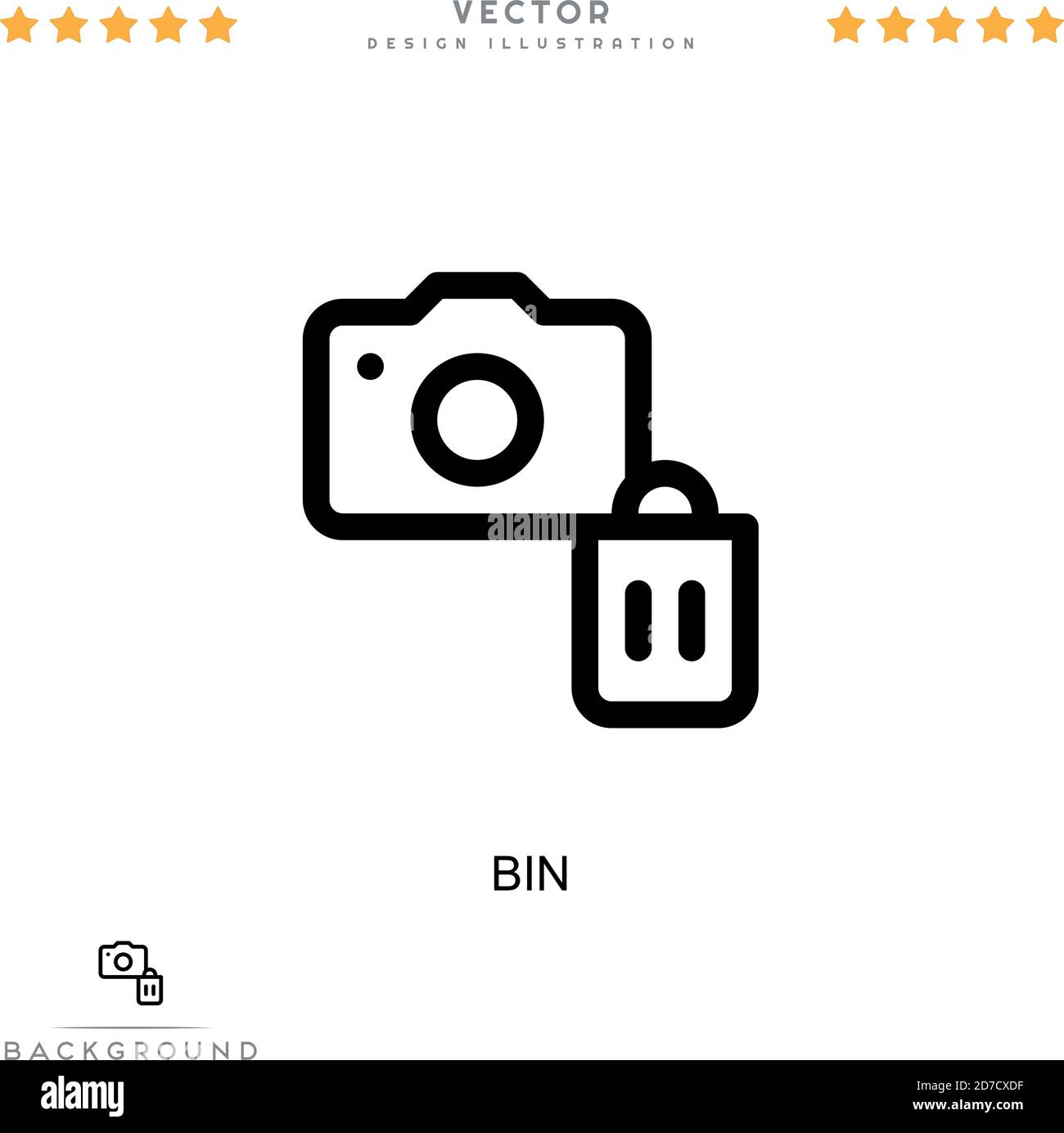 Bin icon. Simple element from digital disruption collection. Line Bin ...