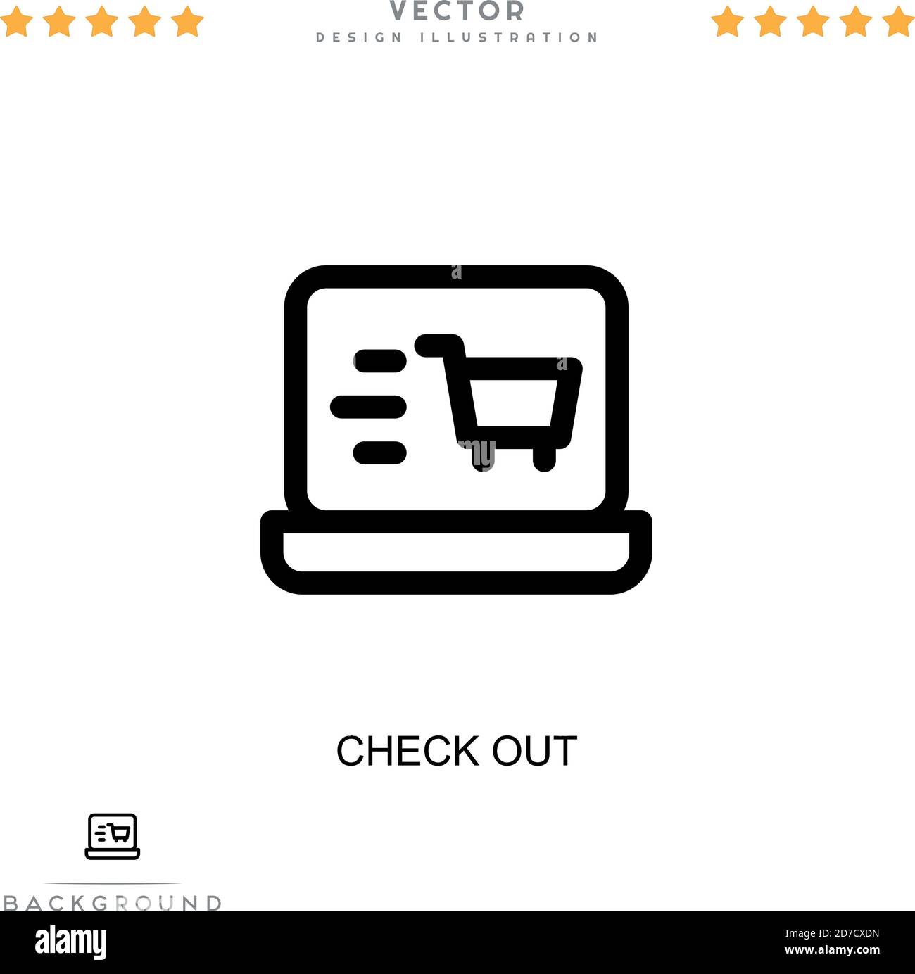 Check out icon. Simple element from digital disruption collection. Line ...