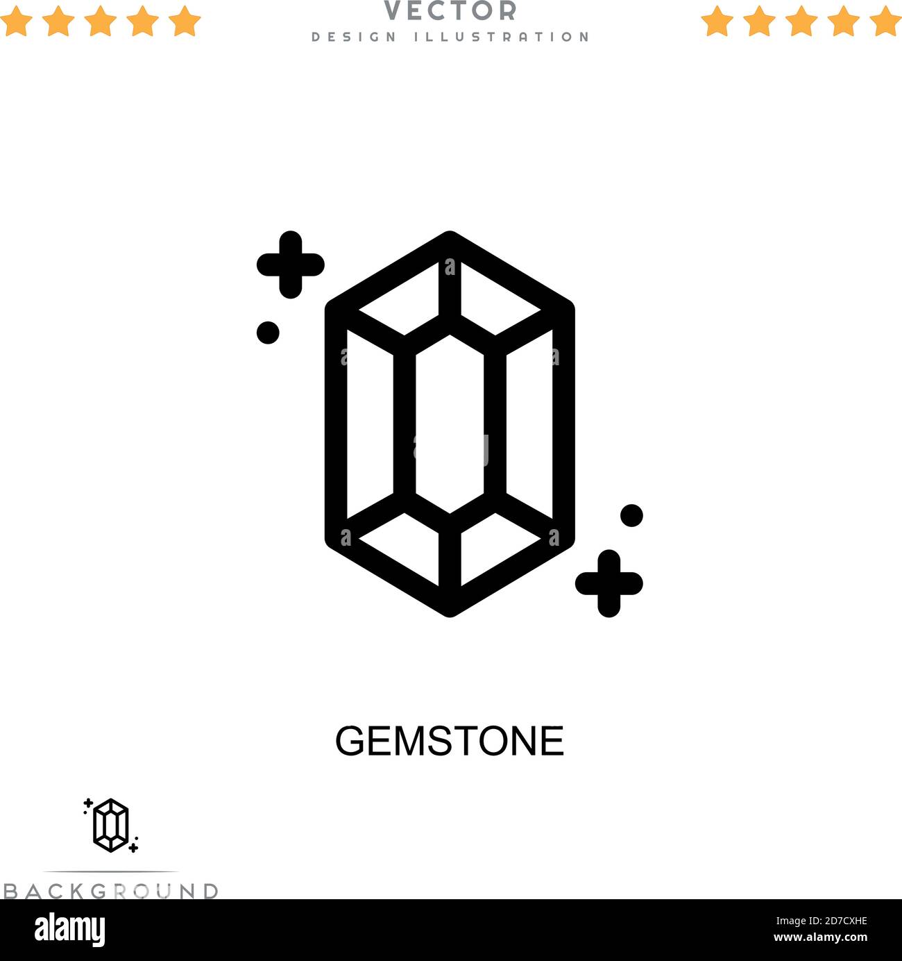 Gemstone icon. Simple element from digital disruption collection. Line ...