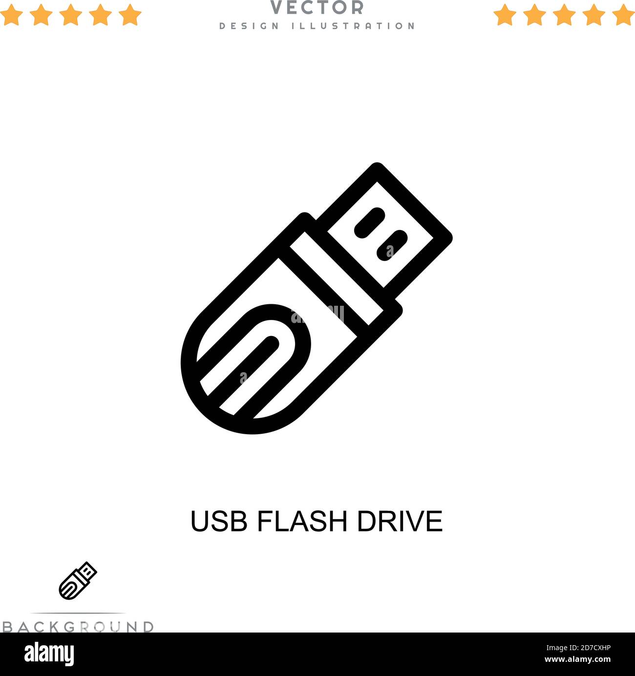 Usb flash drive icon. Simple element from digital disruption collection ...