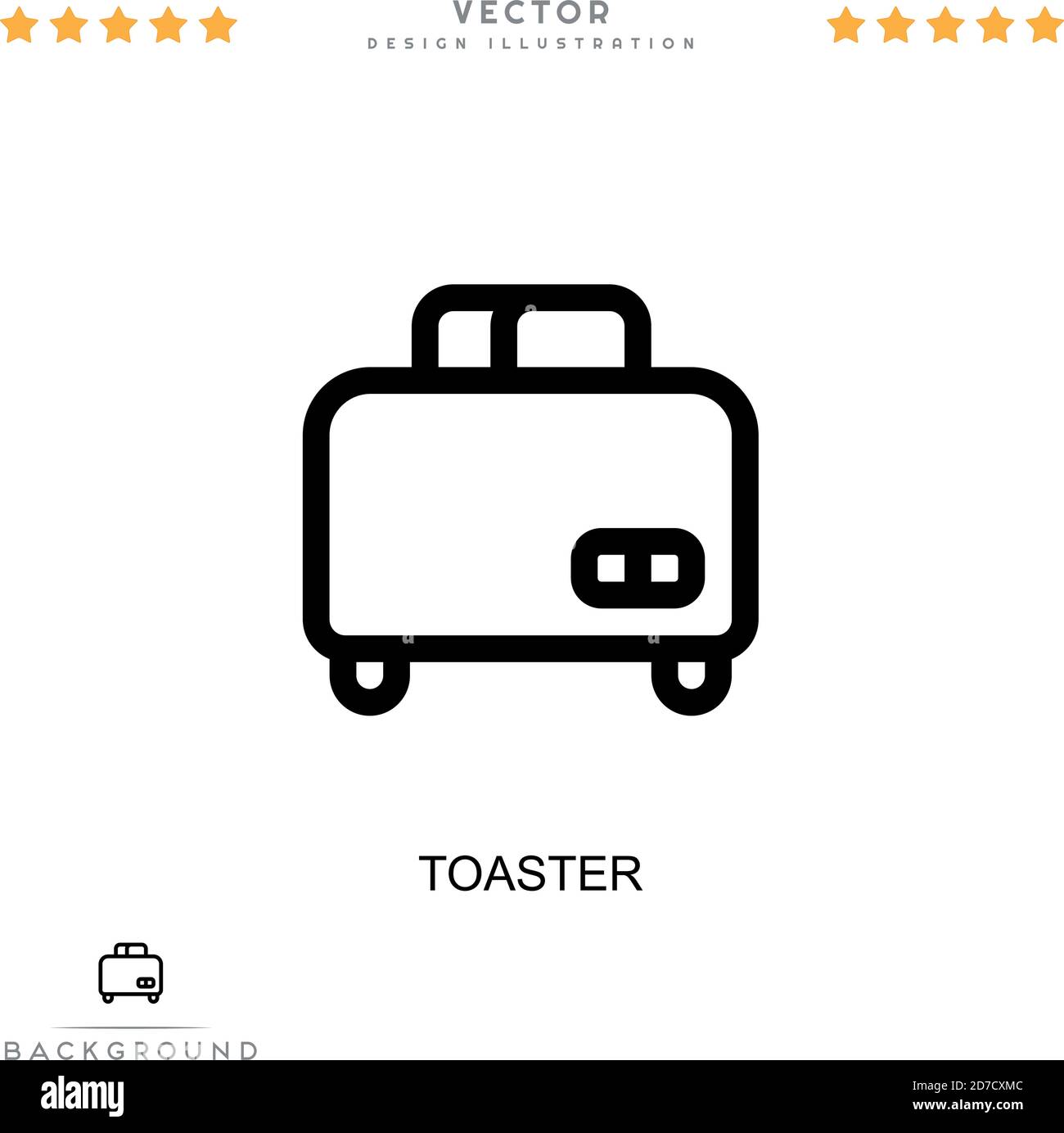 Toaster icon. Simple element from digital disruption collection. Line ...