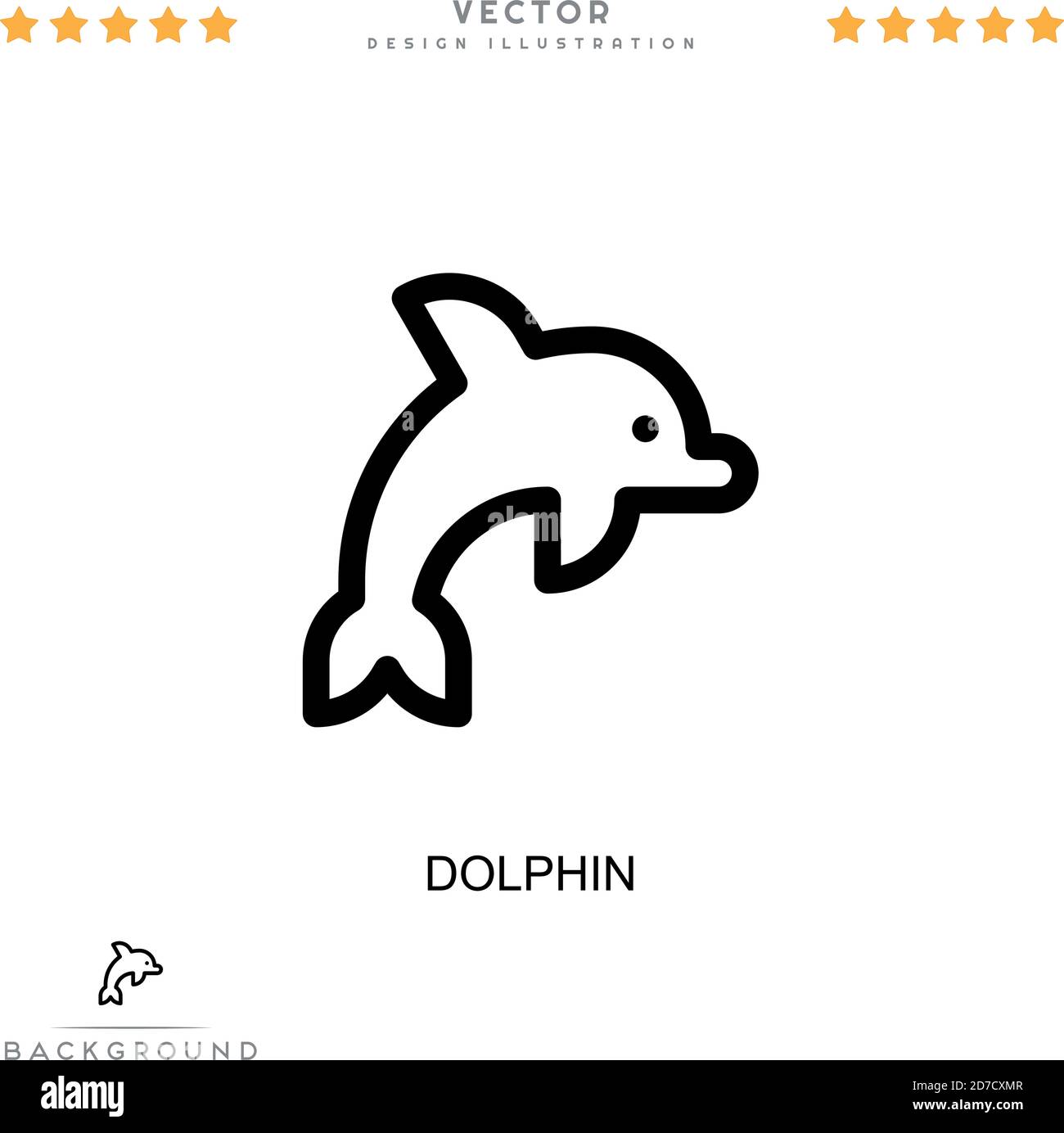 Dolphin icon. Simple element from digital disruption collection. Line ...