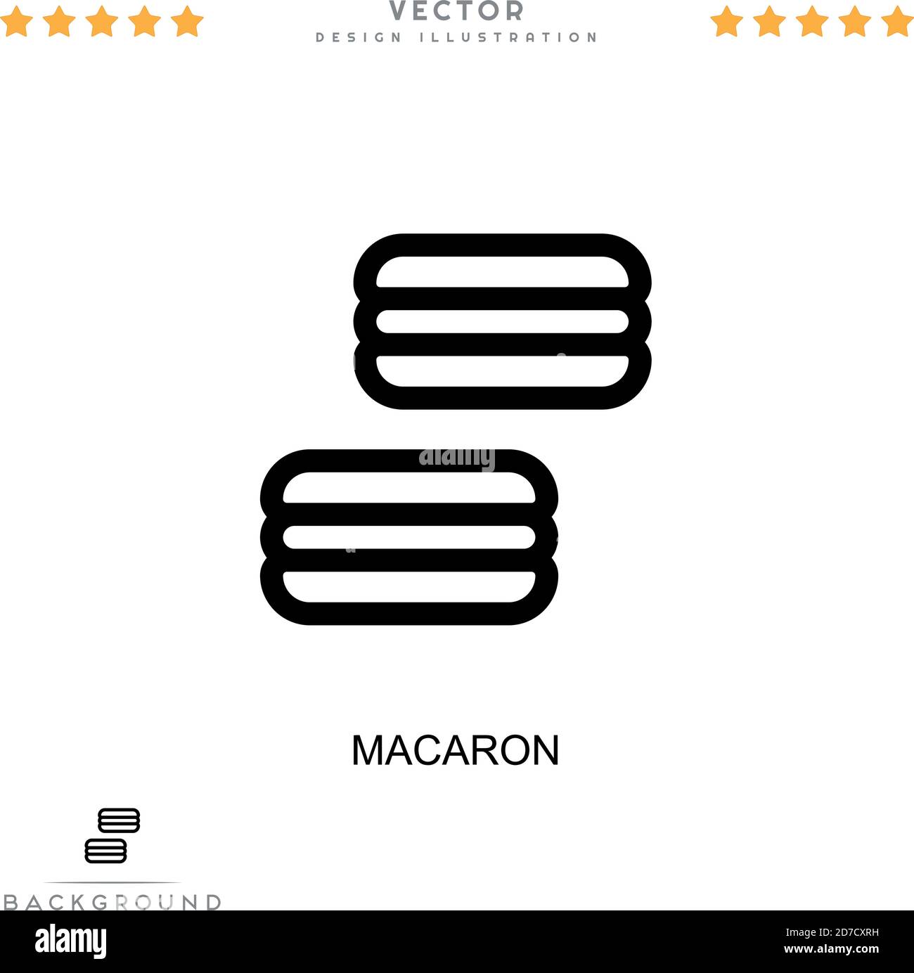 Macaron icon. Simple element from digital disruption collection. Line ...