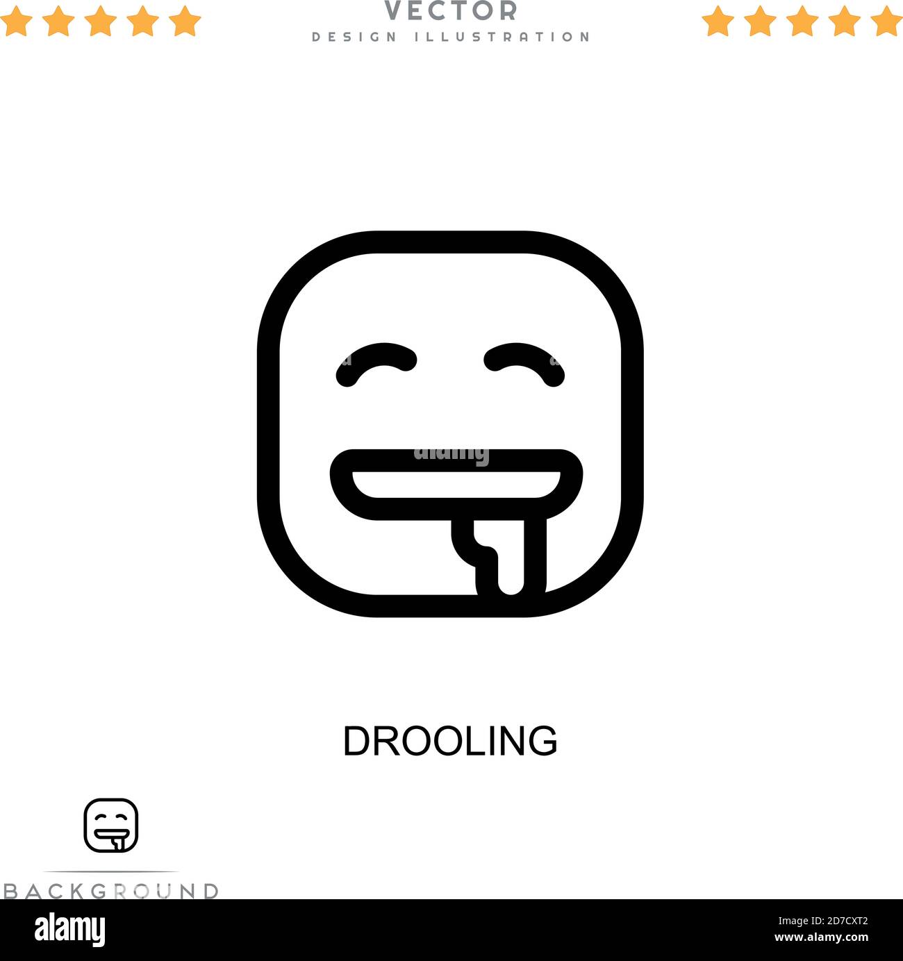 Drooling icon. Simple element from digital disruption collection. Line ...