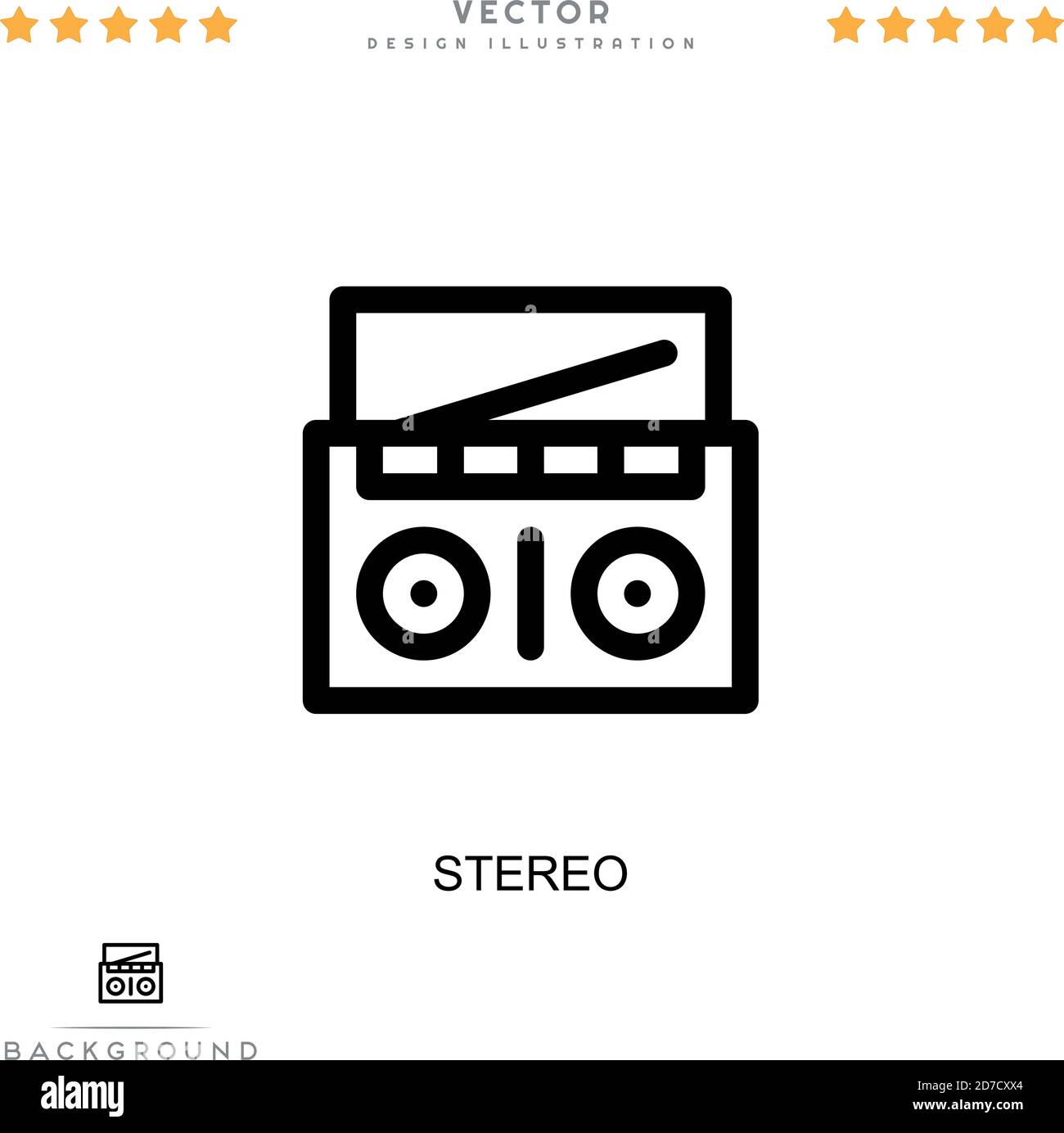 Stereo icon. Simple element from digital disruption collection. Line ...
