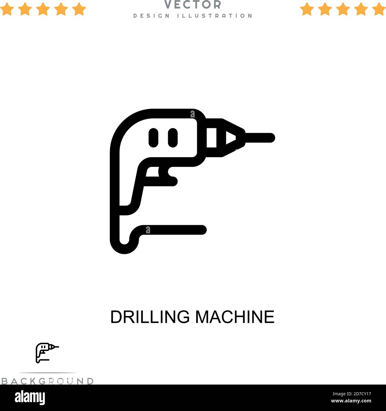 Drilling machine icon. Simple element from digital disruption collection. Line Drilling machine ...