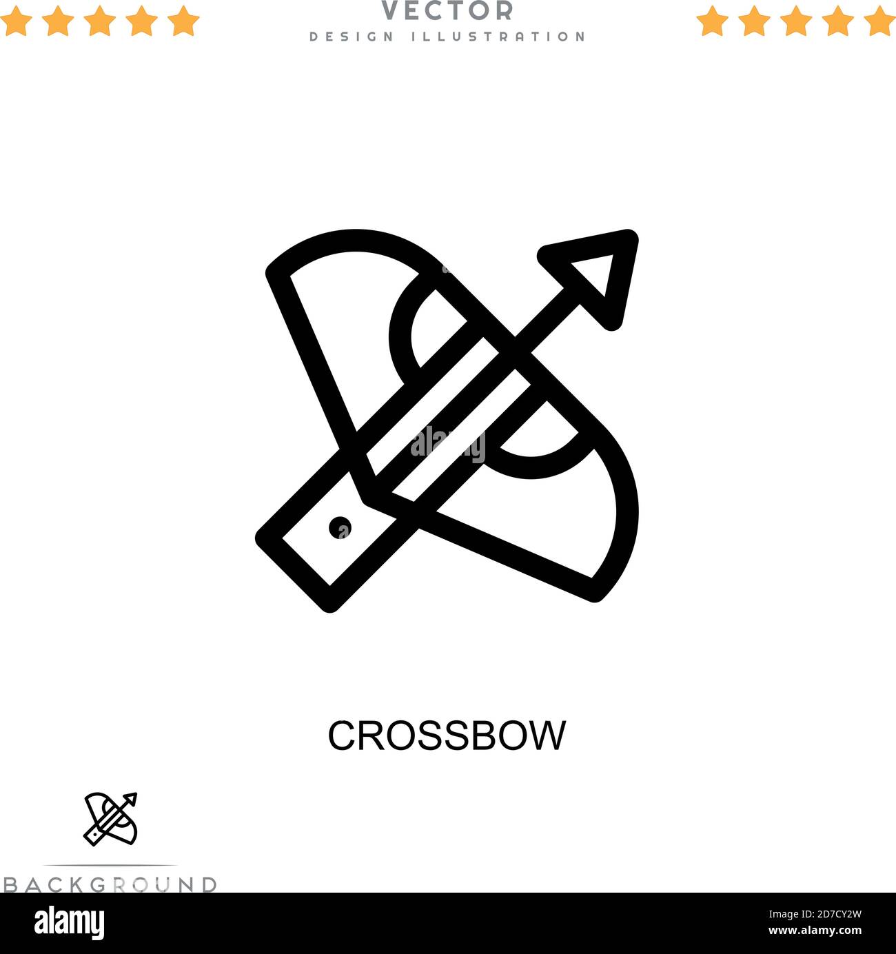 Crossbow icon. Simple element from digital disruption collection. Line ...
