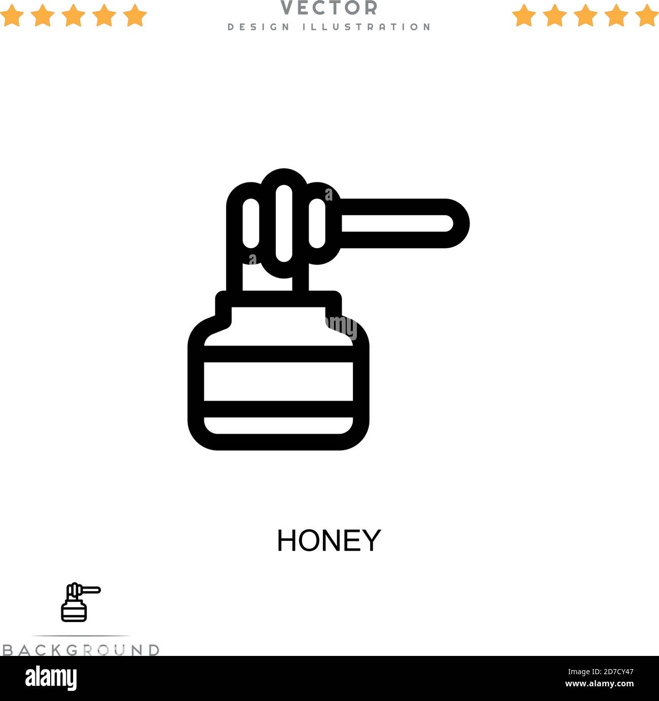 Honey icon. Simple element from digital disruption collection. Line ...