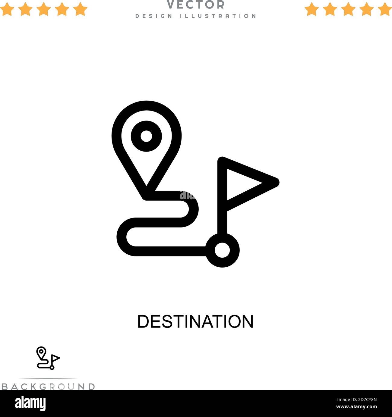 Destination icon. Simple element from digital disruption collection ...