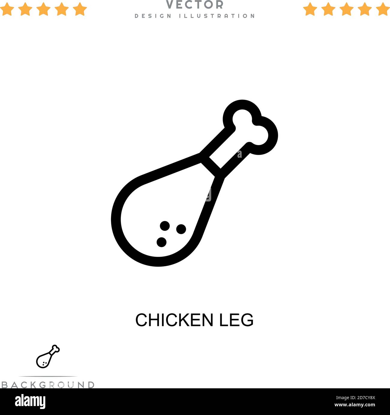 Chicken leg icon. Simple element from digital disruption collection ...