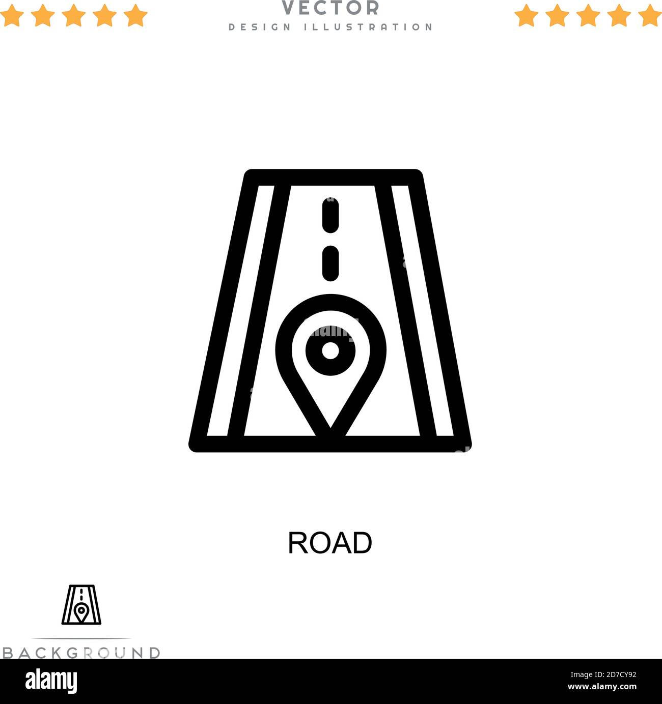 Road icon. Simple element from digital disruption collection. Line Road ...