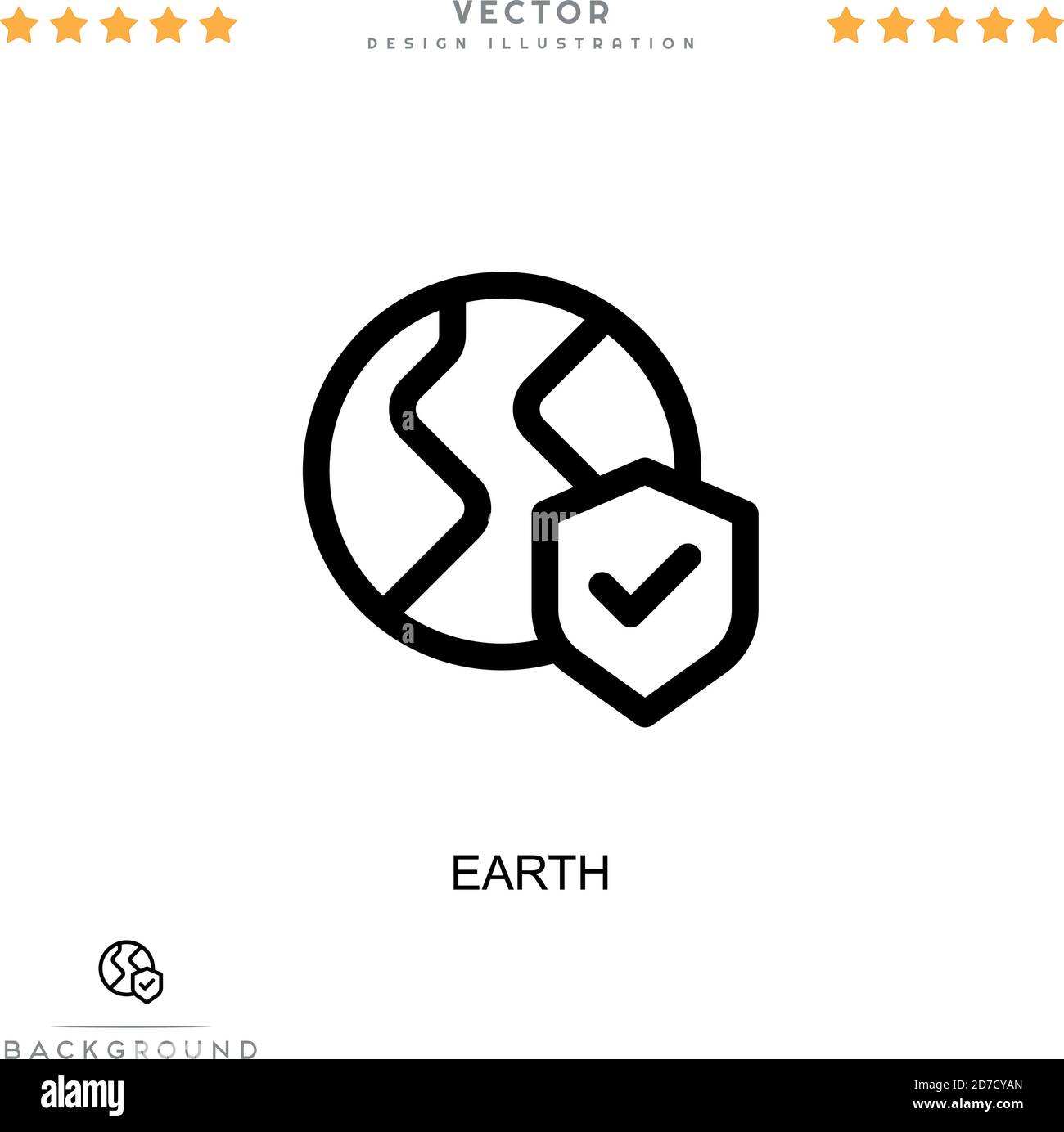 Earth icon. Simple element from digital disruption collection. Line ...